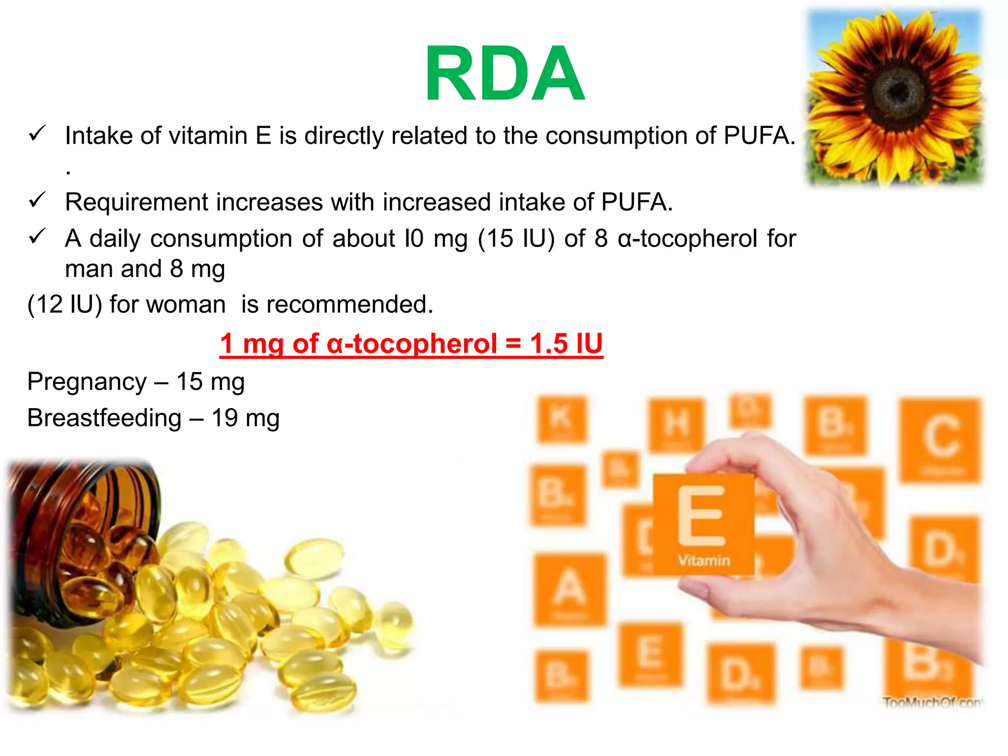 Fat soluble vitamins- structure, rda, functions, sources, deficiency ...