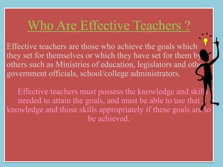 M.Ed Teacher Education topic- Strategies influencing teacher education ...
