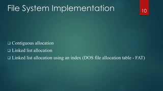 File System and File allocation tables | PPTX