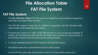 File System and File allocation tables | PPTX