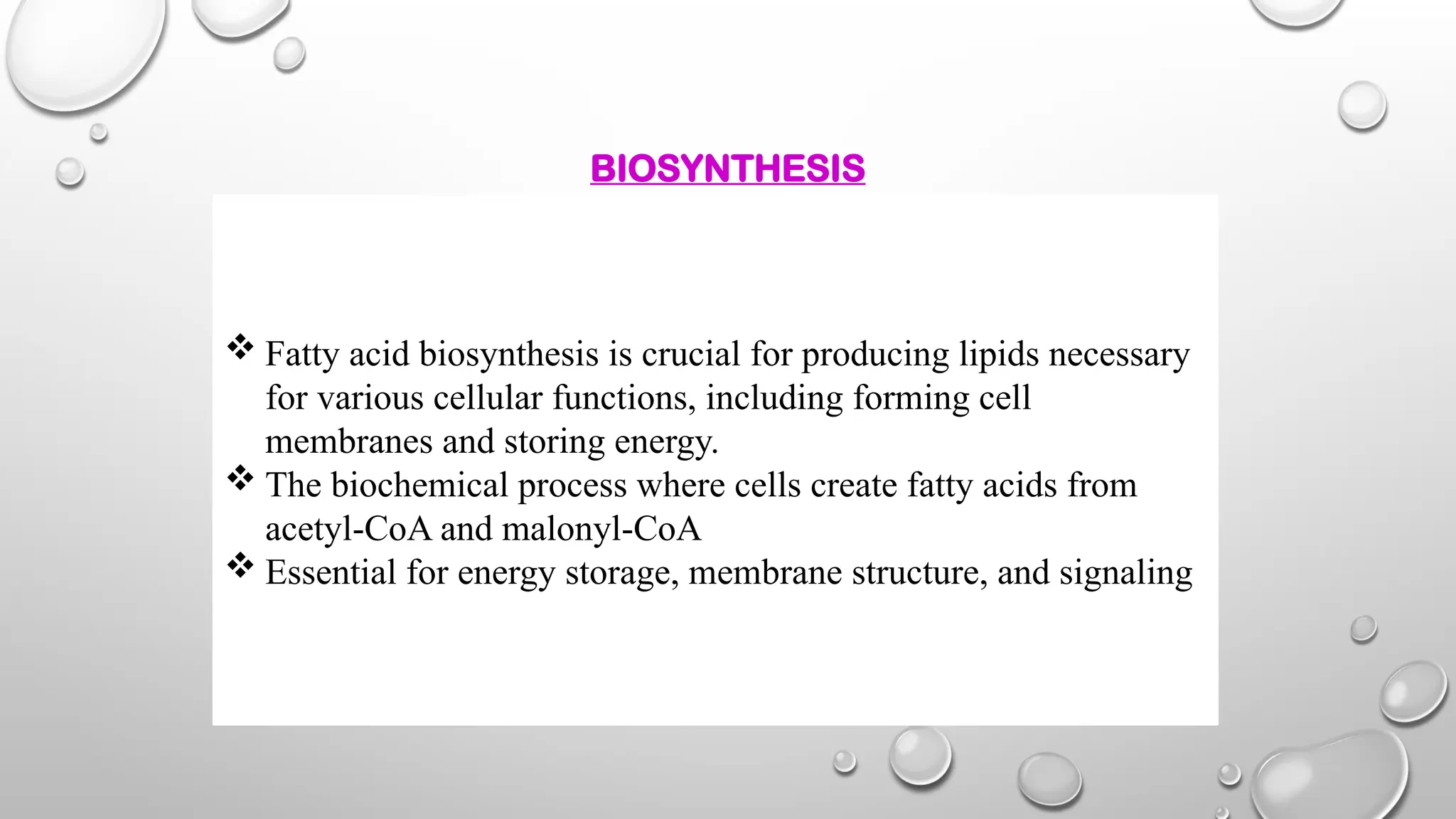 BIOSYNTHESIS OF FATTY ACID. PPTX.2024 MP | PPT