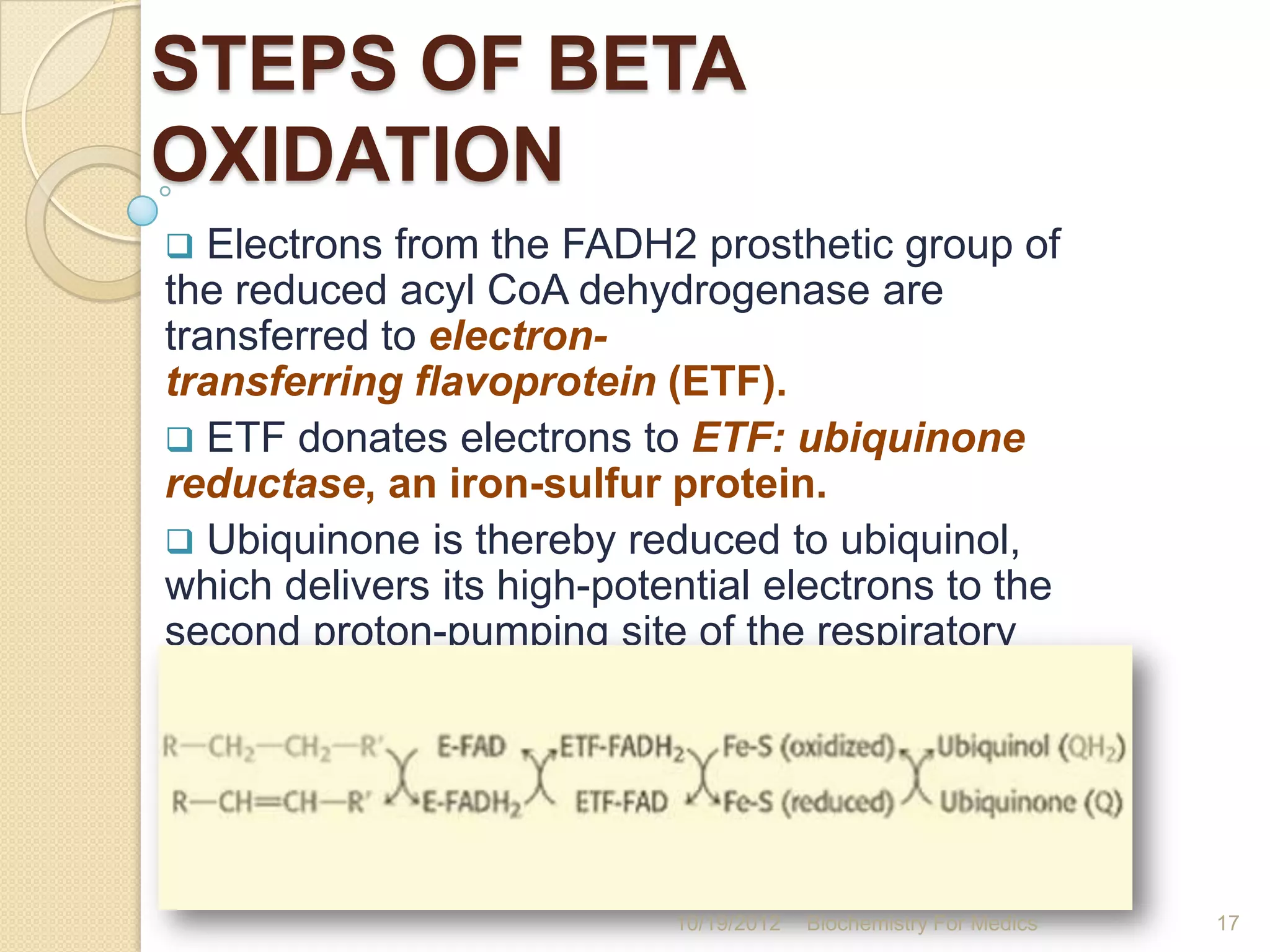 Fatty acid oxidation | PPTX
