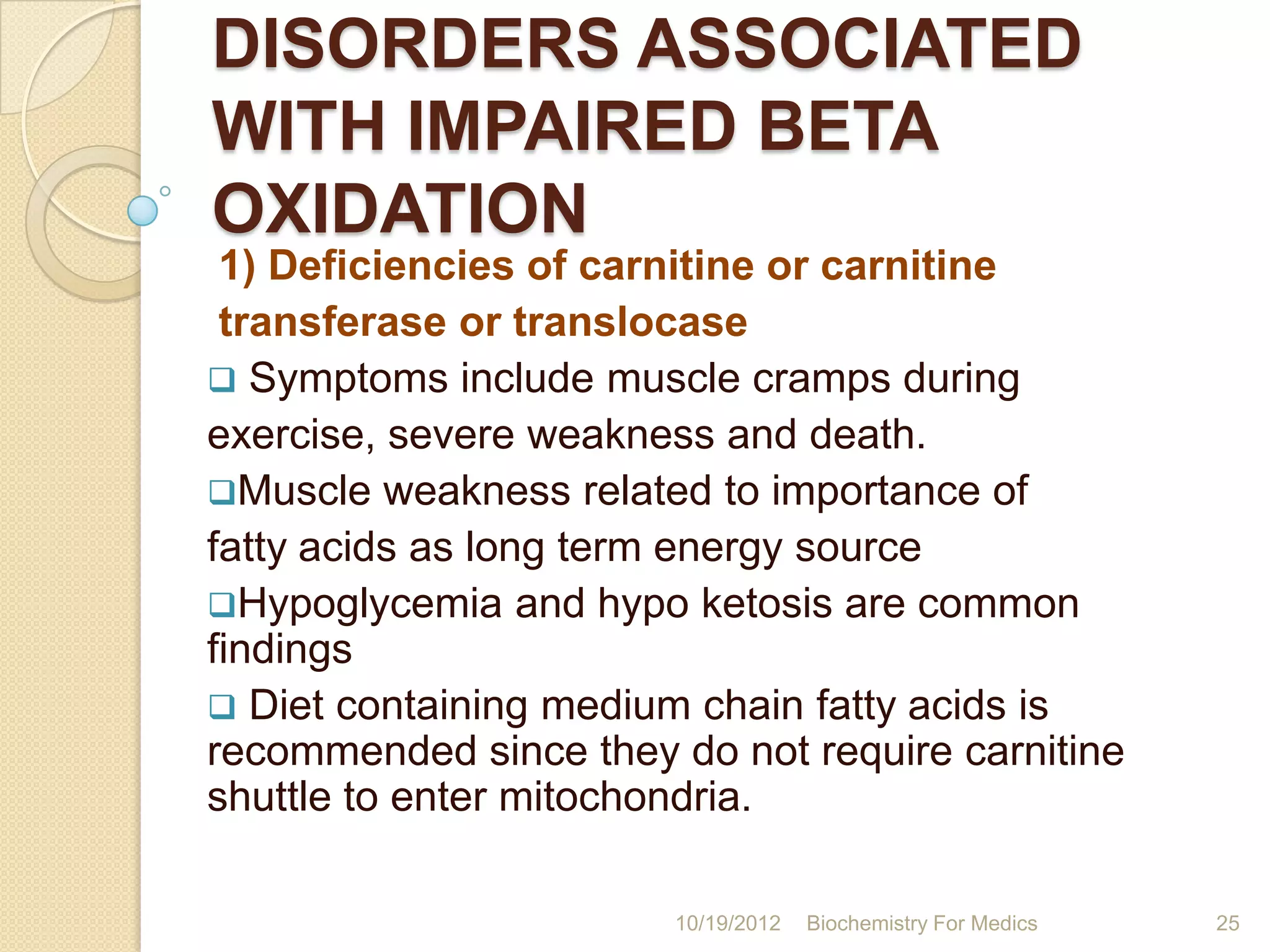 Fatty acid oxidation | PPTX