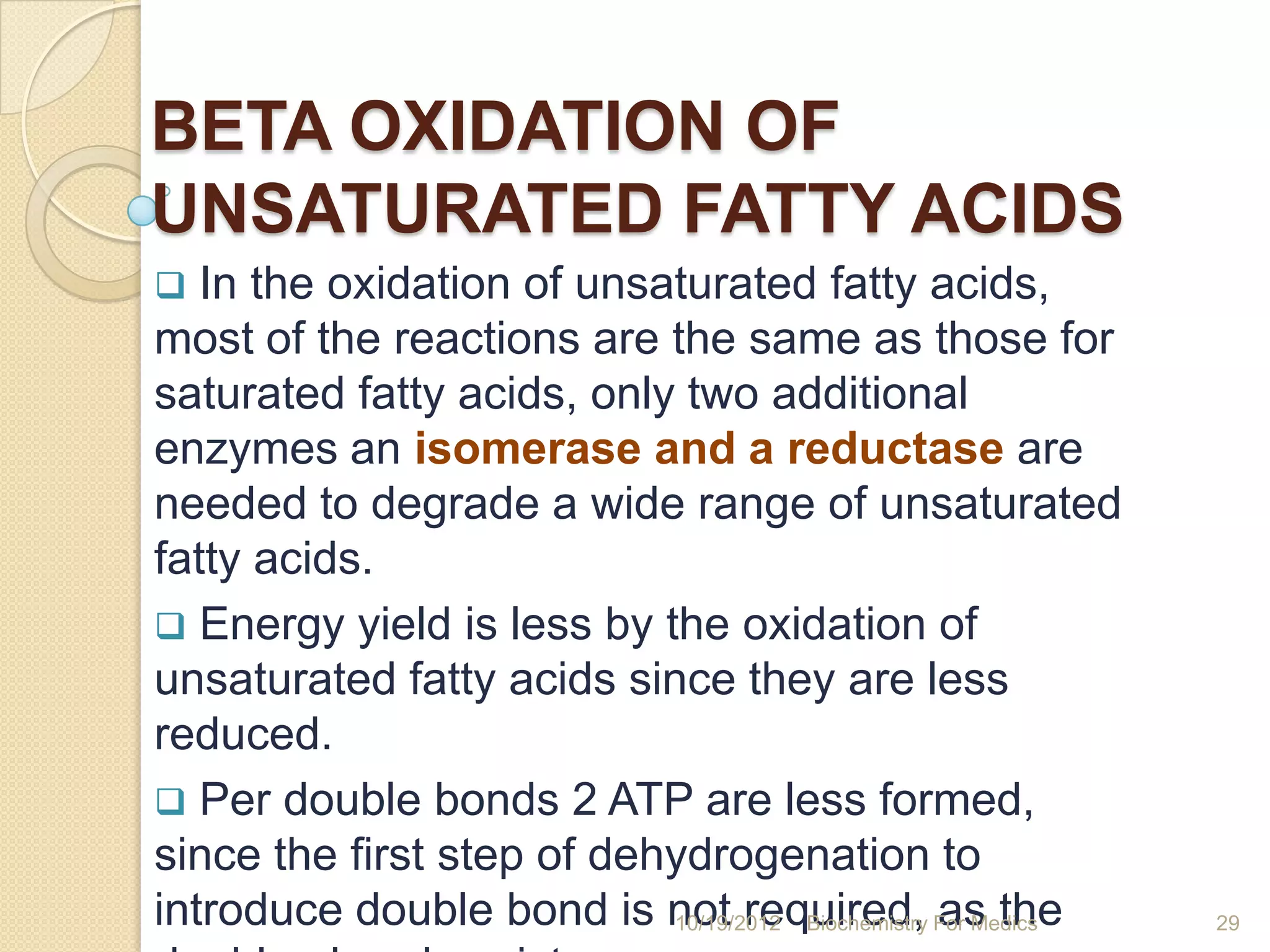 Fatty acid oxidation | PPTX
