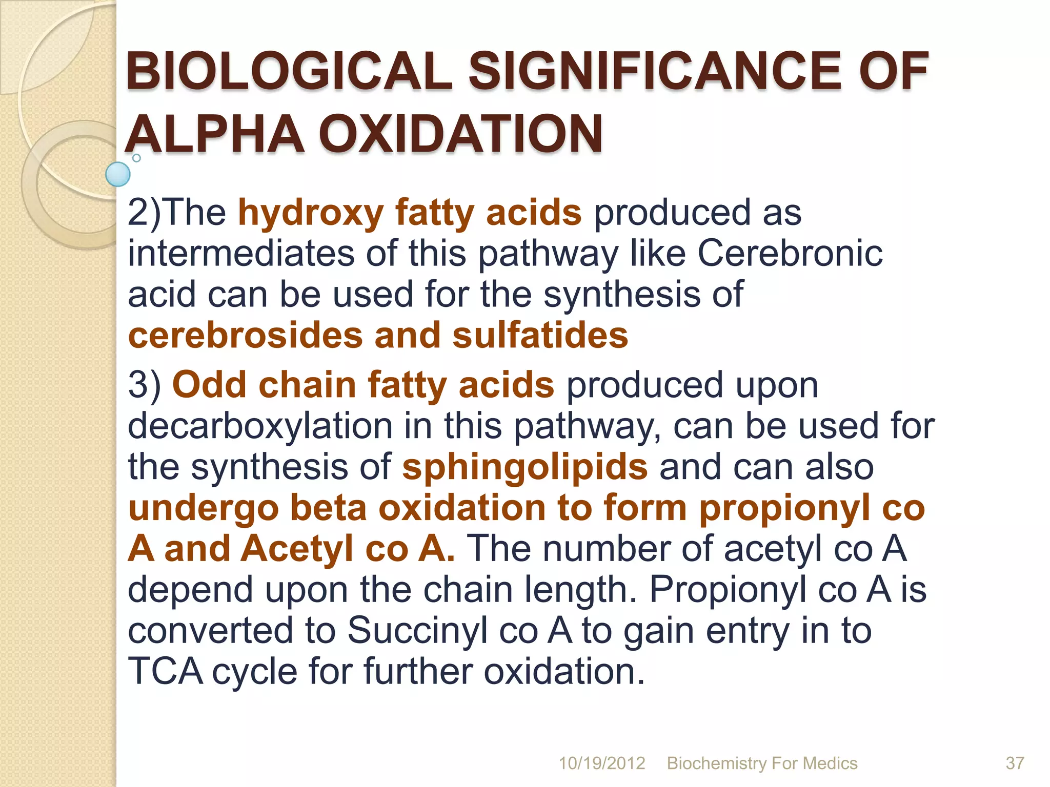Fatty acid oxidation | PPTX