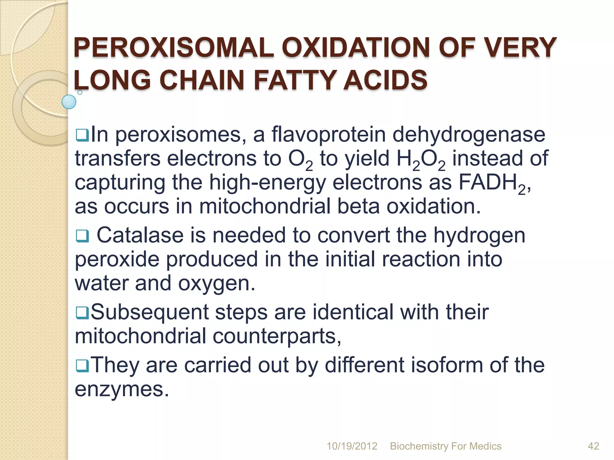 Fatty acid oxidation | PPTX