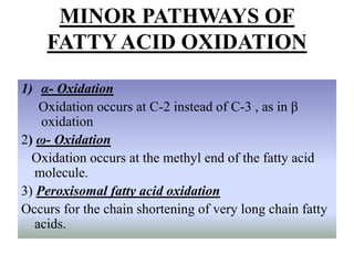 FATTY ACID OXIDATION | PPTX