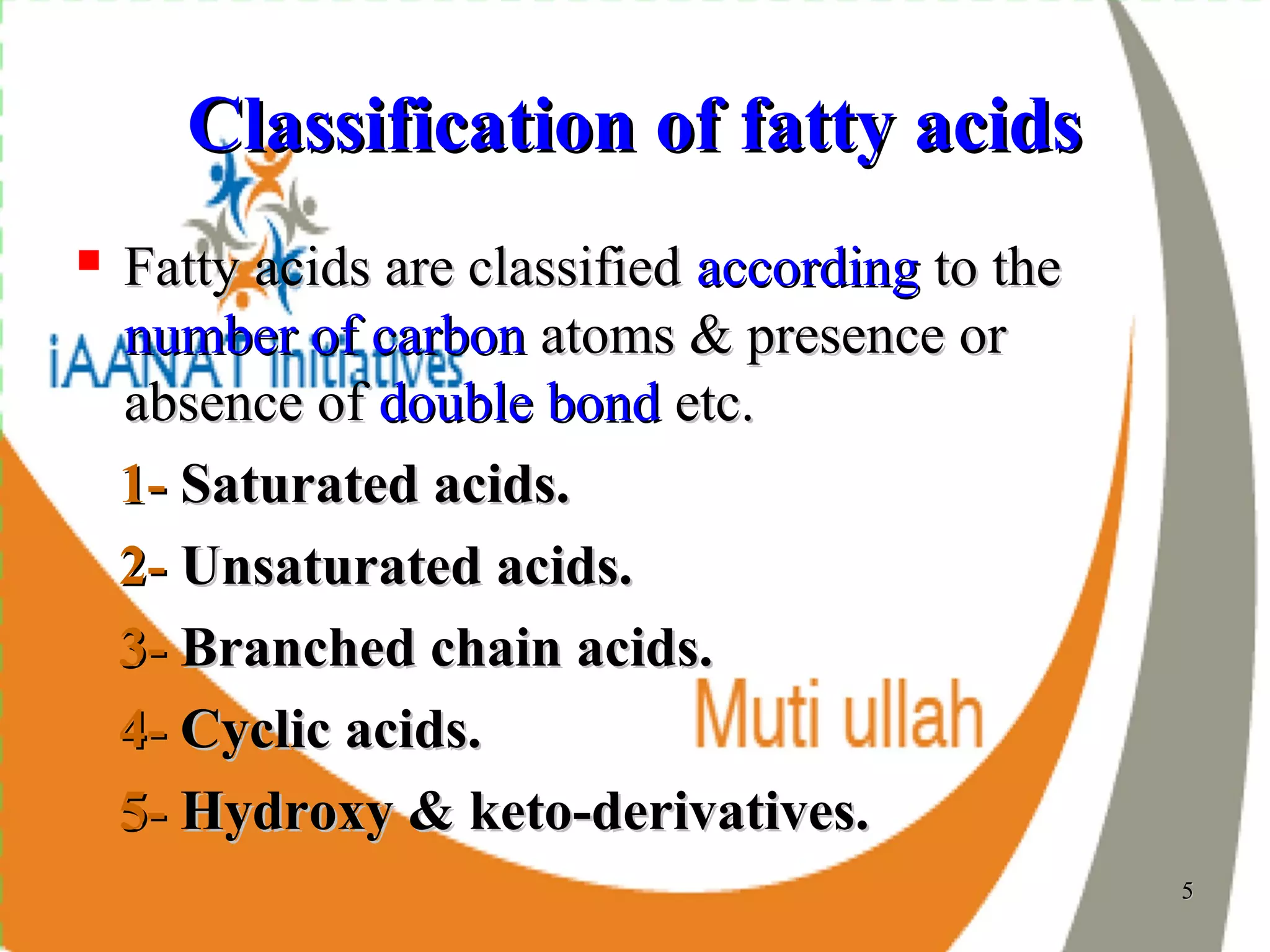 Fatty acids | PPT