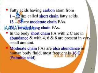 Fatty acids | PPT