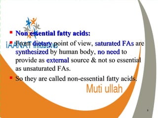 Fatty acids | PPT