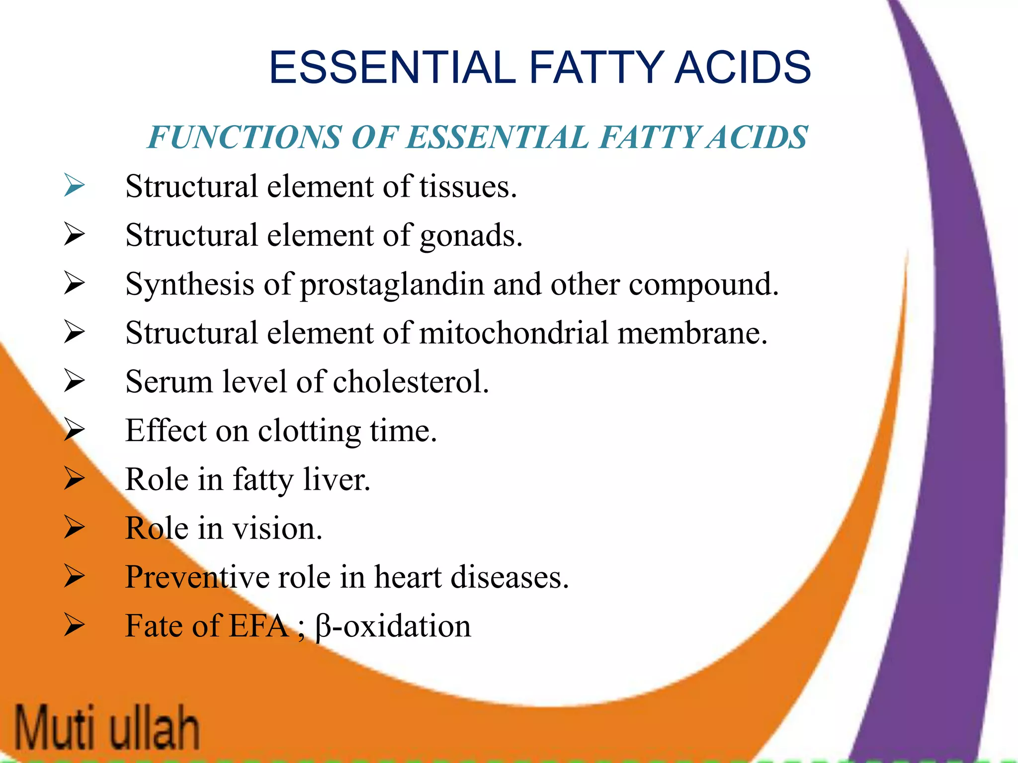 Fatty acids, omega 6 fatty acids, classification of fatty acids | PPTX