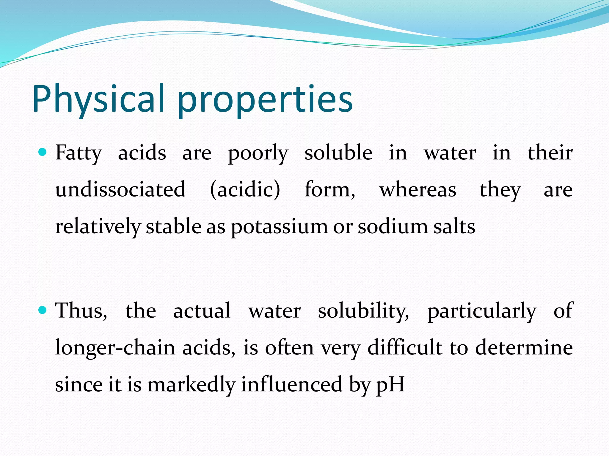 Fatty acids | PPTX