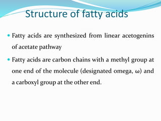 Fatty acids | PPTX