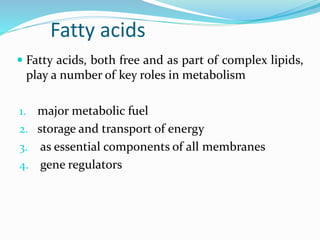 Fatty Acid Examples
