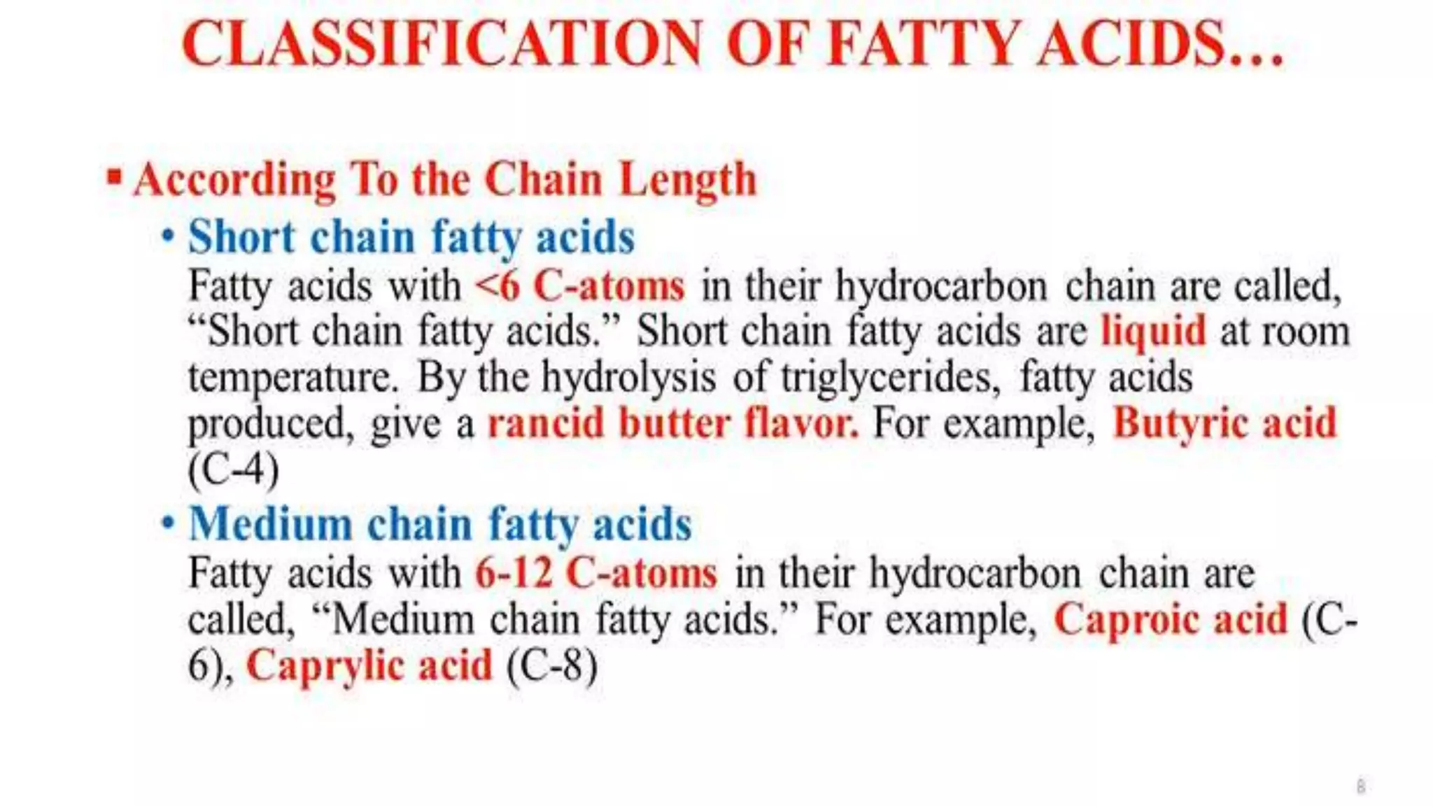 Fattyacids classification, structure and properties | PPTX | Chemistry ...