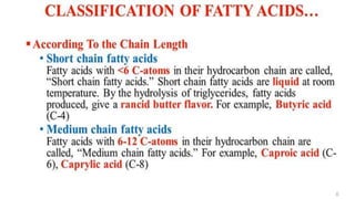 Fattyacids classification, structure and properties | PPTX