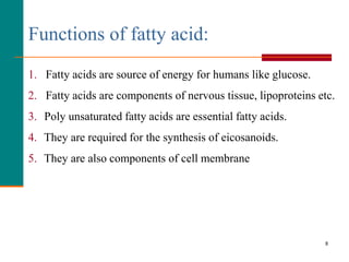 Fatty acids | PPT