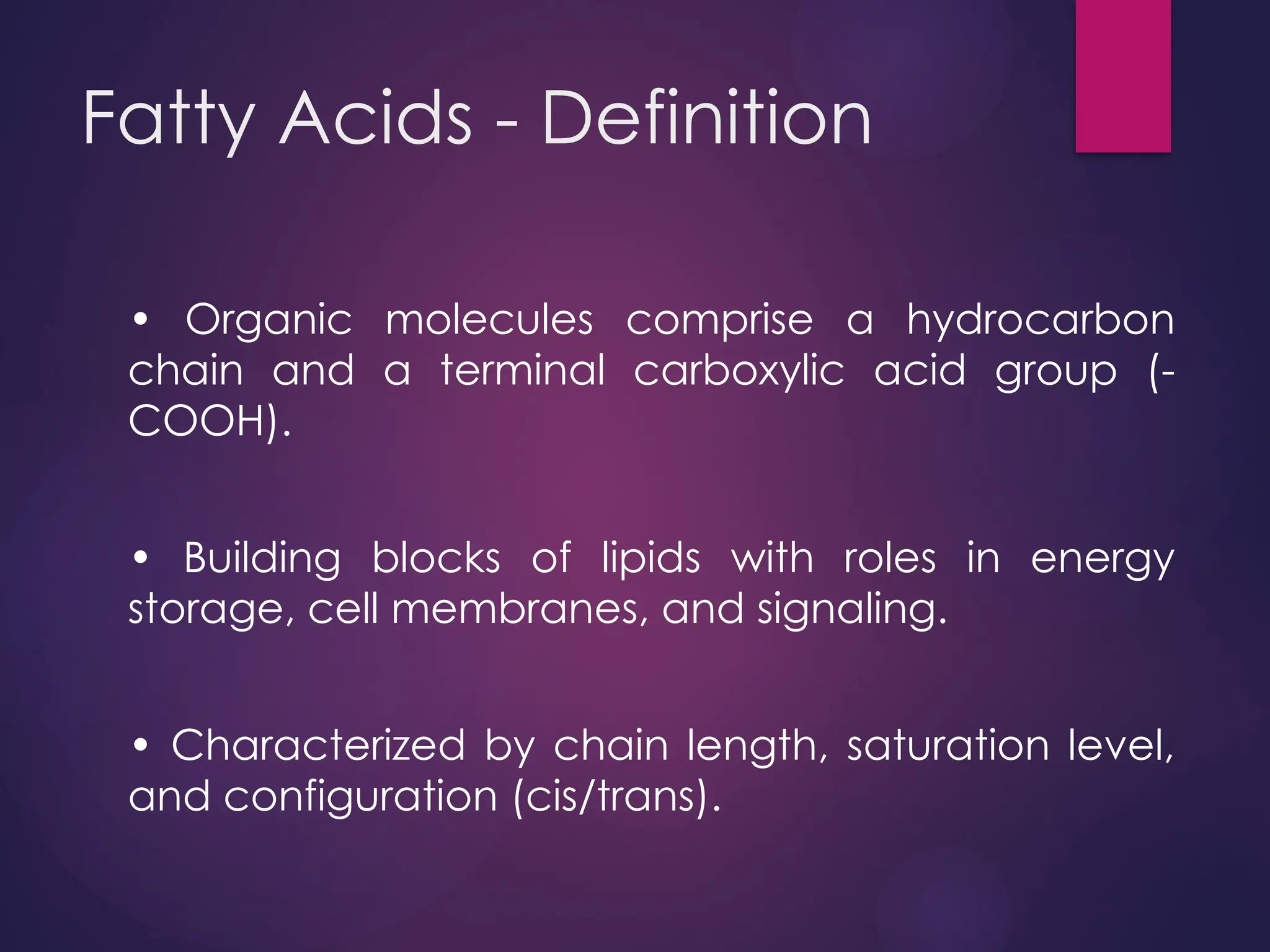 Fatty Acids and Lipids Powerpoint Presentation | PPTX