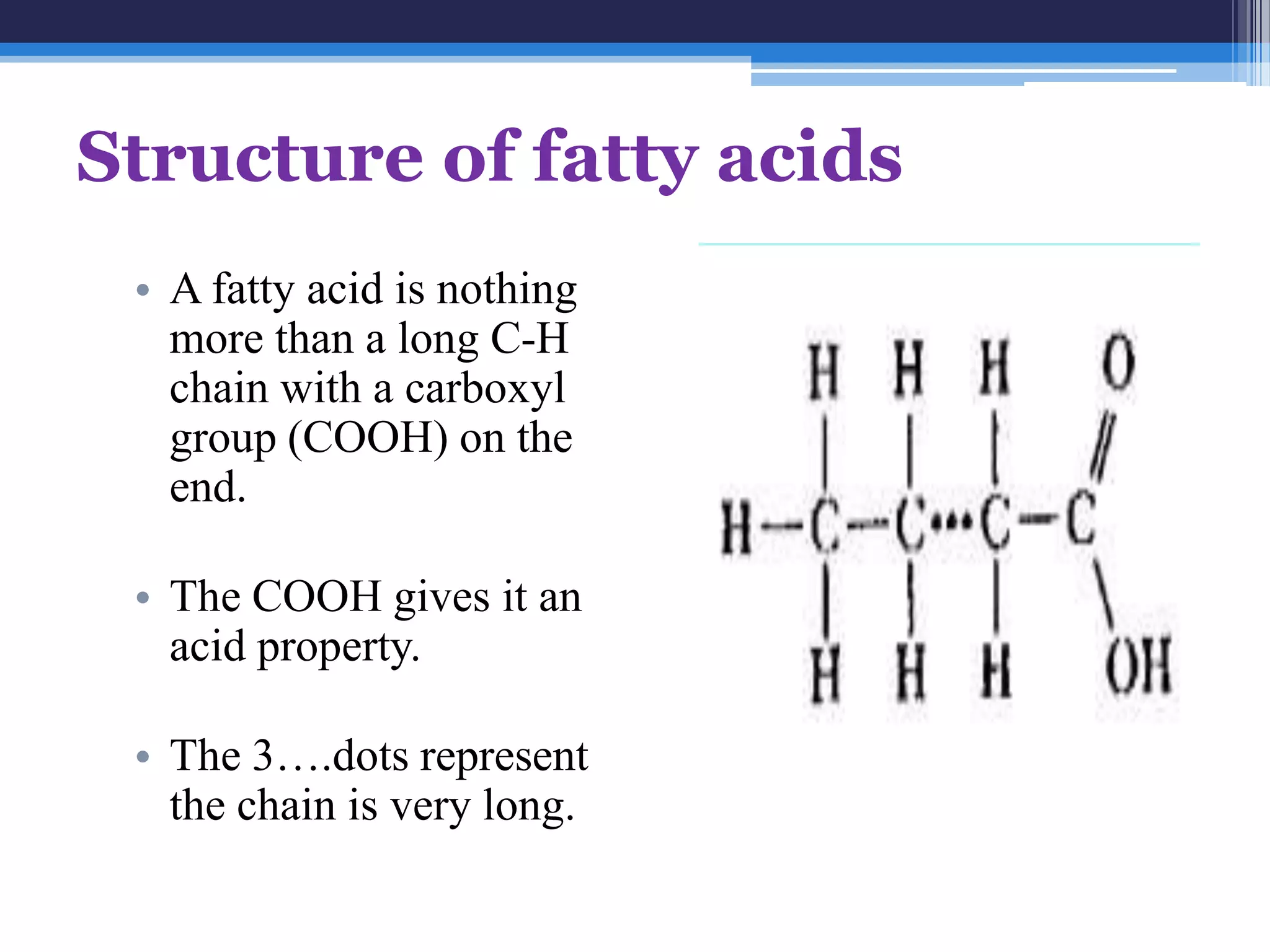 Fatty acids and triglycerides | PPTX