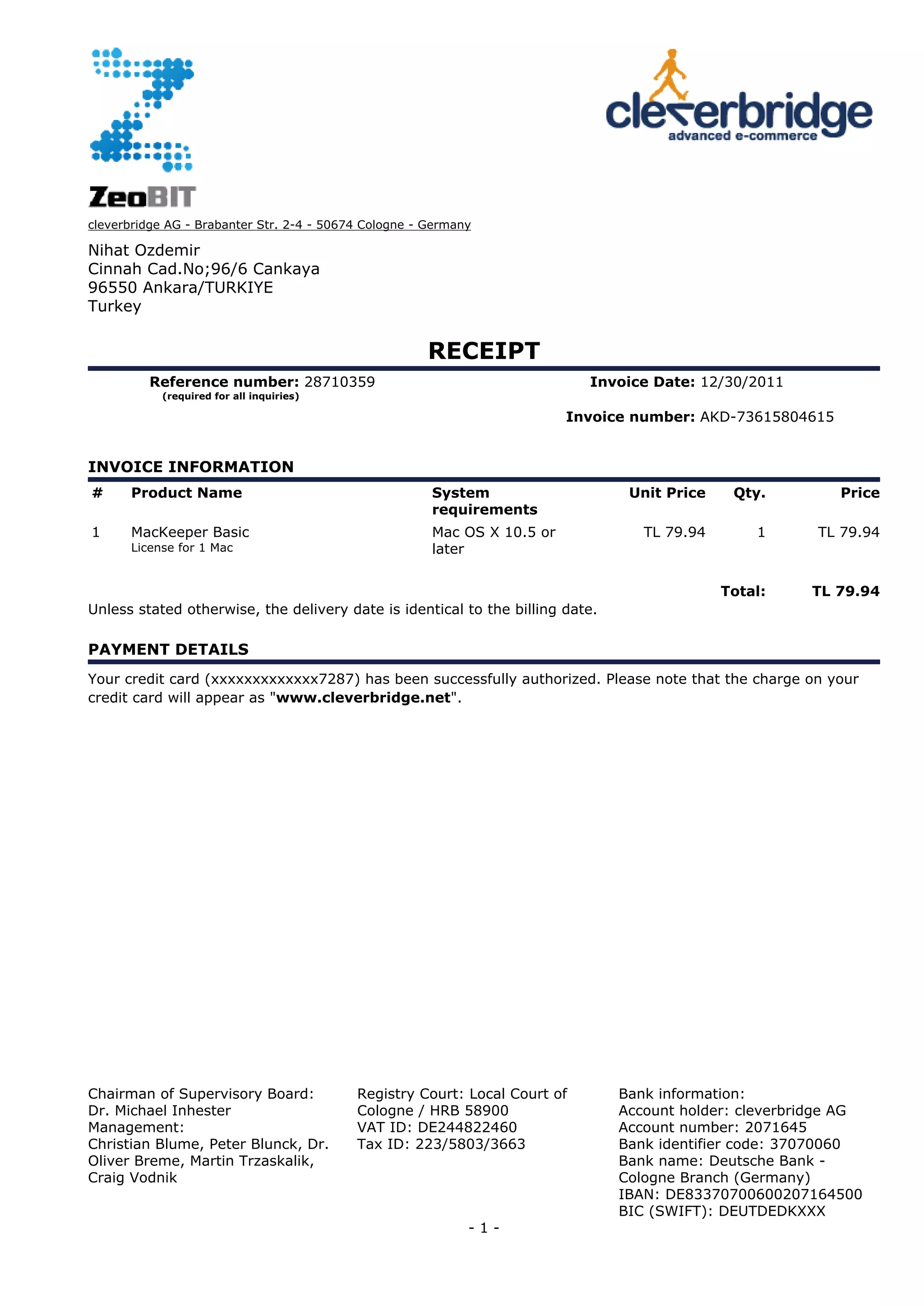 Fatura akd-73615804615 | PDF