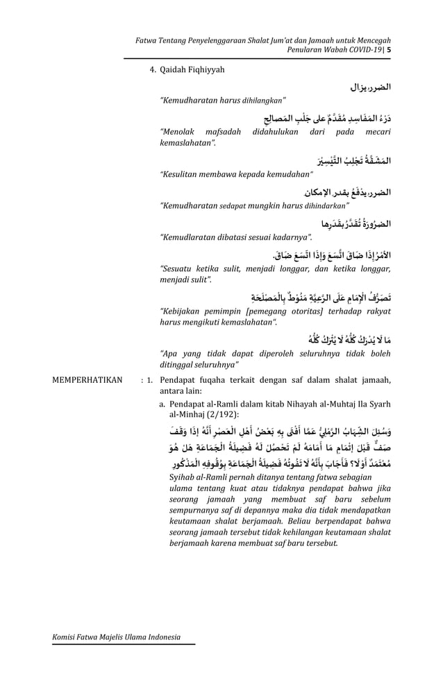 Fatwa MUI No 31 Tahun 2020 | PDF