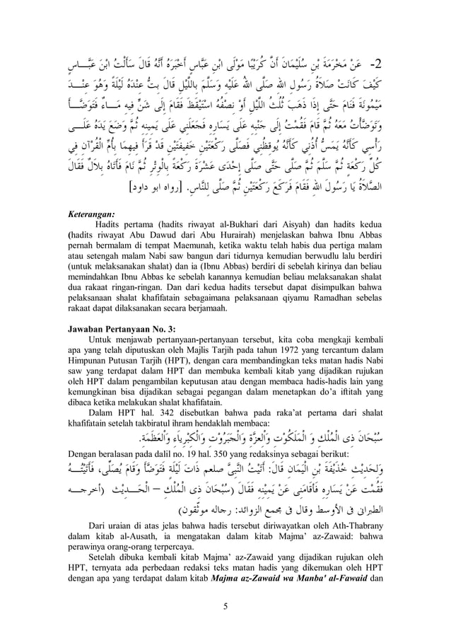 Fatwa 17 2007_shalat_iftitah (fatwa ppm majelis tarjih dan tajdid) | PDF