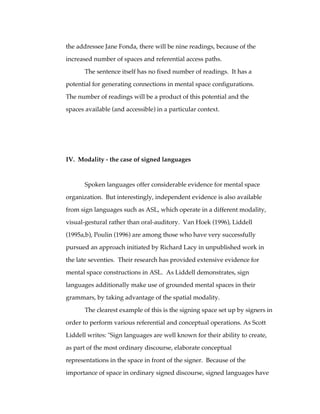 Fauconnier mental spaces | PDF