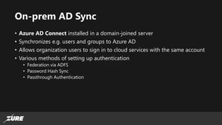 Introduction to Azure AD and Azure AD B2C | PPTX