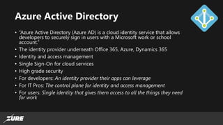 Introduction to Azure AD and Azure AD B2C | PPTX
