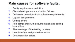 Software Fault, Error, and Failure | PPTX
