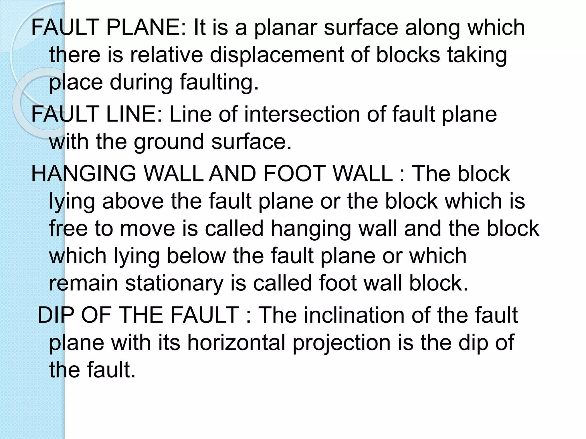 Fault'classification of fault and mechanism of faulting | PPTX