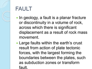 Fault'classification of fault and mechanism of faulting | PPTX