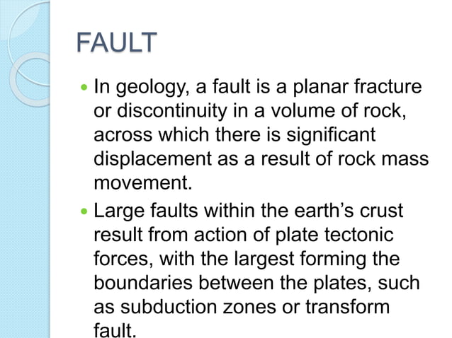 Fault'classification of fault and mechanism of faulting | PPTX ...