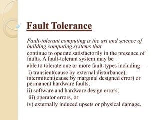 Fault tolerance | PDF | Computing | Technology & Computing