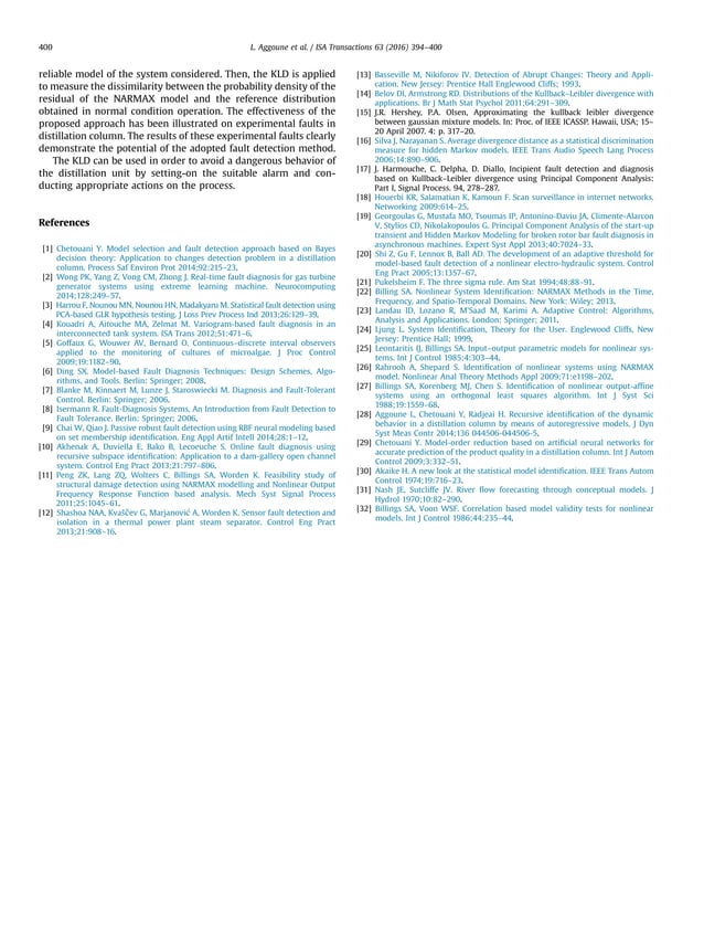 Fault Detection In The Distillation Column Process Pdf