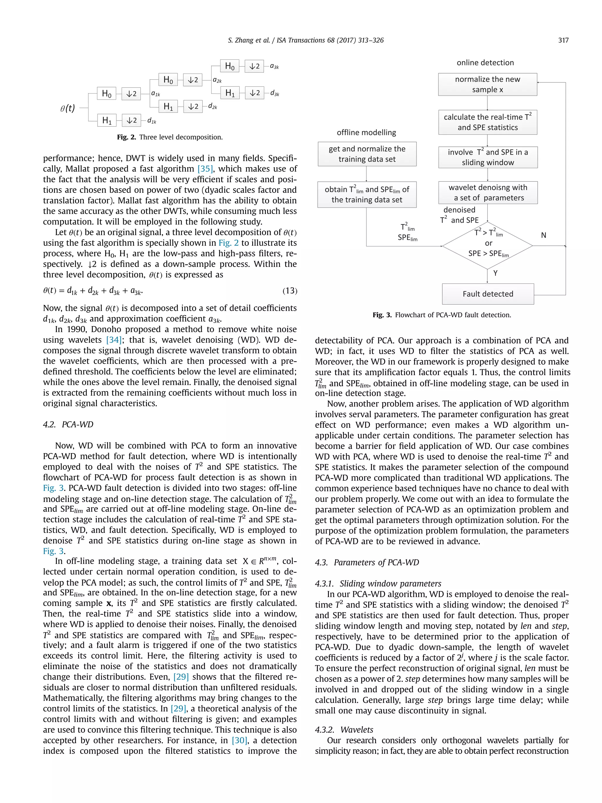 Fault detection of feed water treatment process using PCA-WD with parameter optimization | PDF