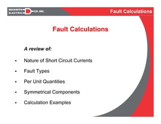 Fault Calculations | PDF