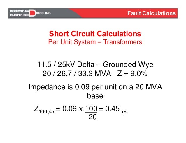 Fault Calculations