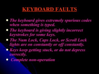 Fault related to various peripherals | PPT | Computer Peripherals | Computing