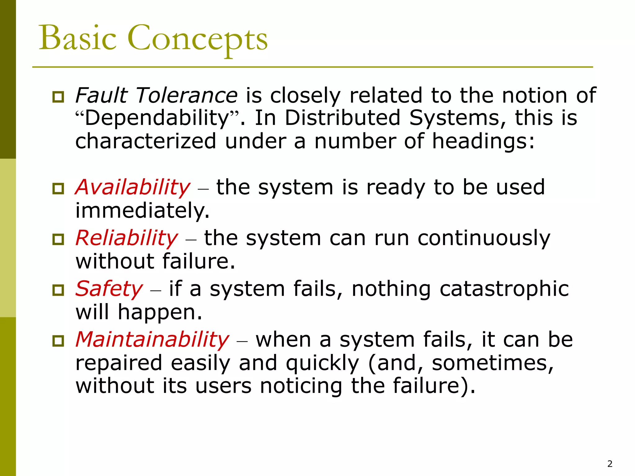 fault-tolerance-slide.ppt | Operating Systems | Computer Software and Applications