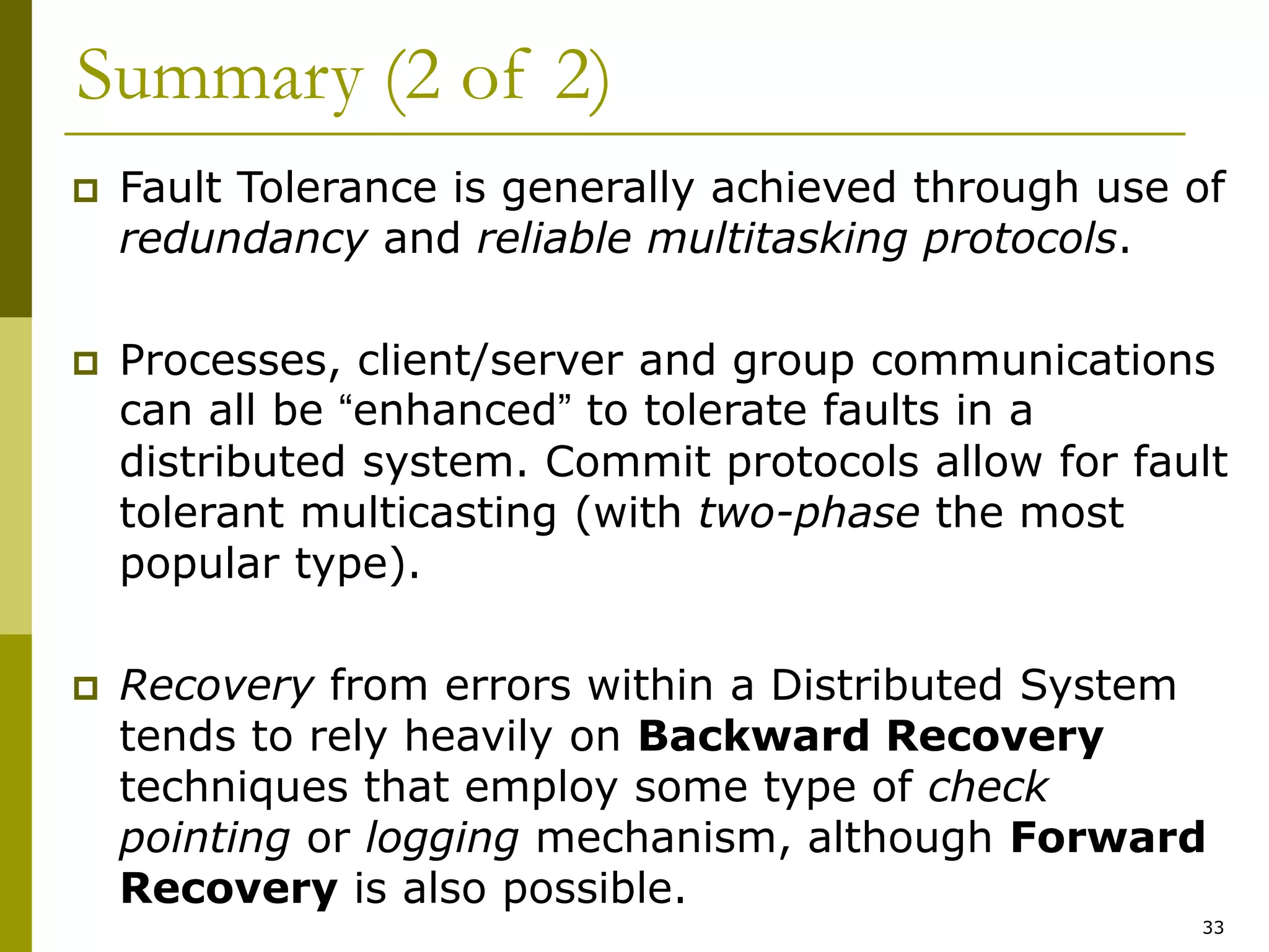 fault-tolerance-slide.ppt | Operating Systems | Computer Software and Applications