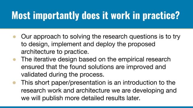 Fault Tolerant Distributed Aaa Architecture Supporting Connectivity Disruption Ppt