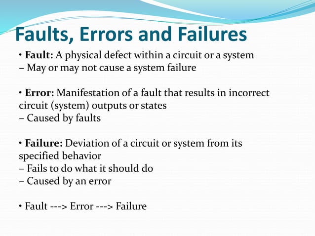 Fault avoidance and fault tolerance | PPTX