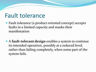 Fault avoidance and fault tolerance | PPTX
