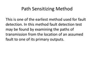 Fault detection and test minimization methods | PPTX