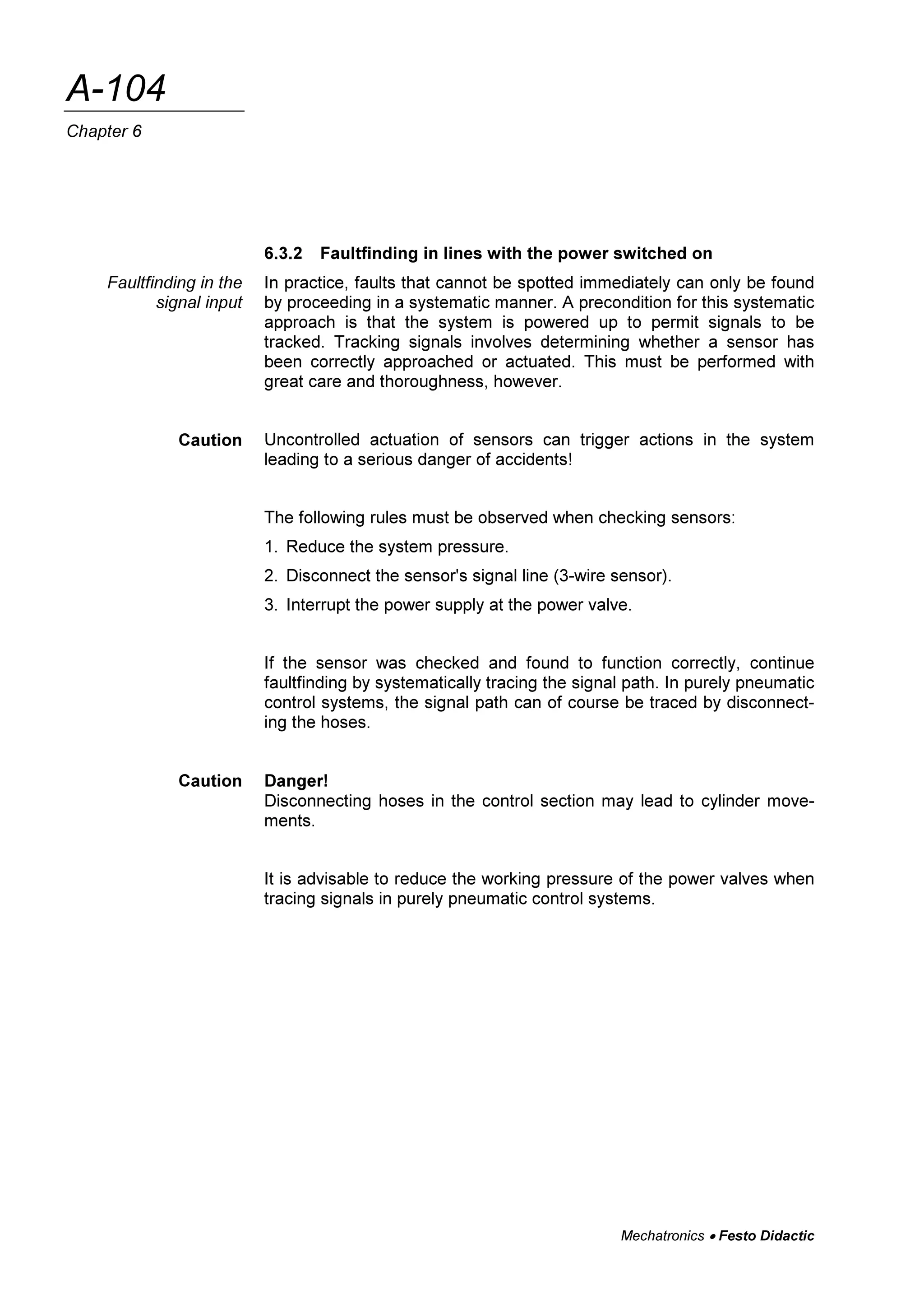Fault finding in mechatronics | PDF