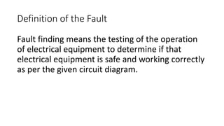 Fault finding method | PPTX