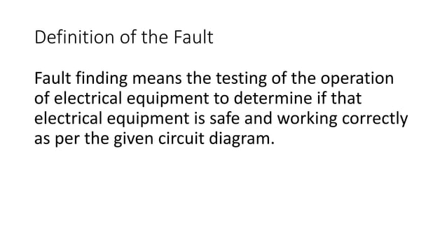 Fault finding method | PPTX | Consumer Electronics | Technology & Computing