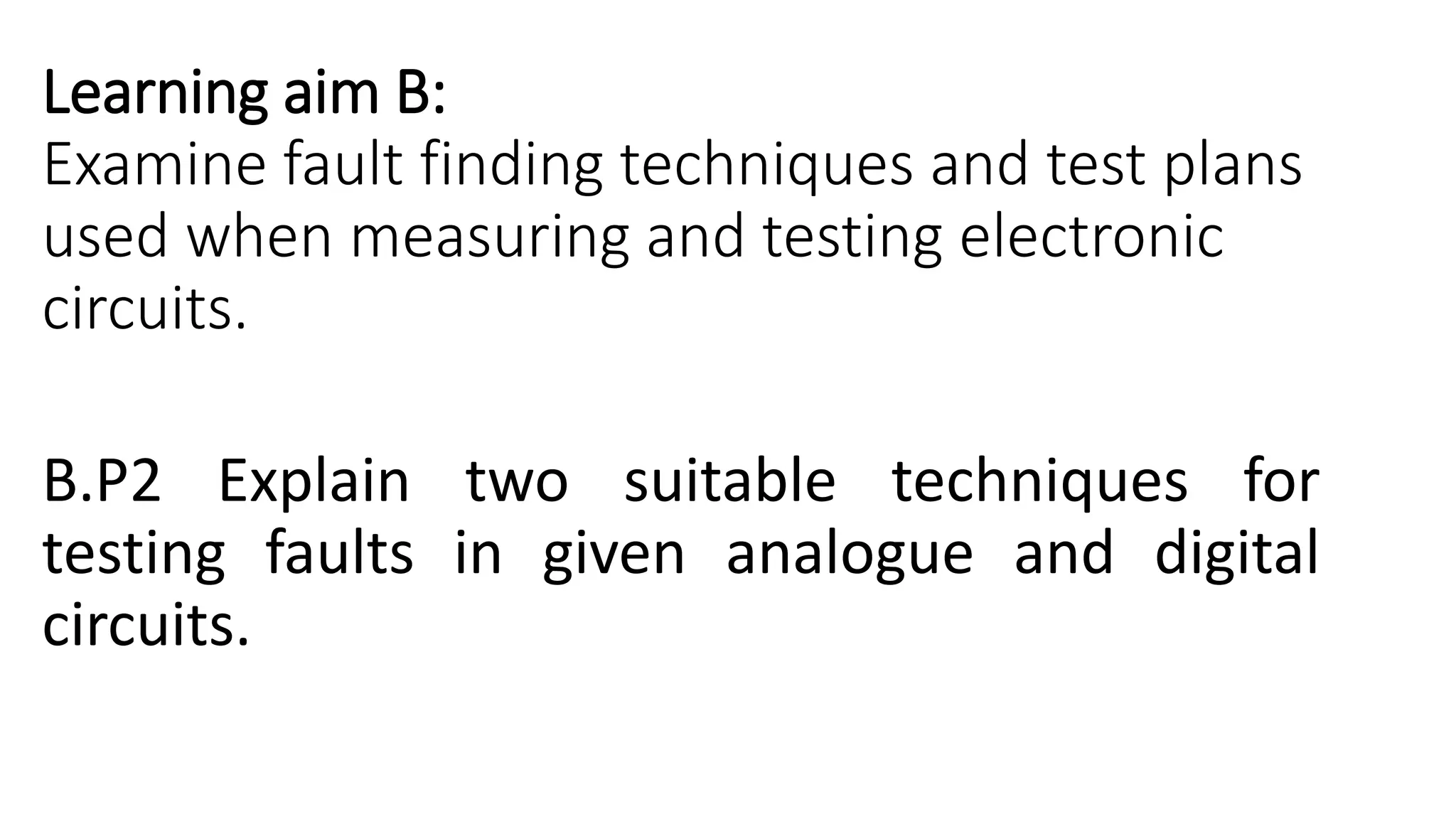 Fault finding method io and oi | PPTX