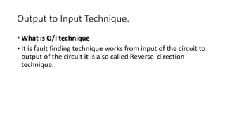 Fault finding method io and oi | PPTX